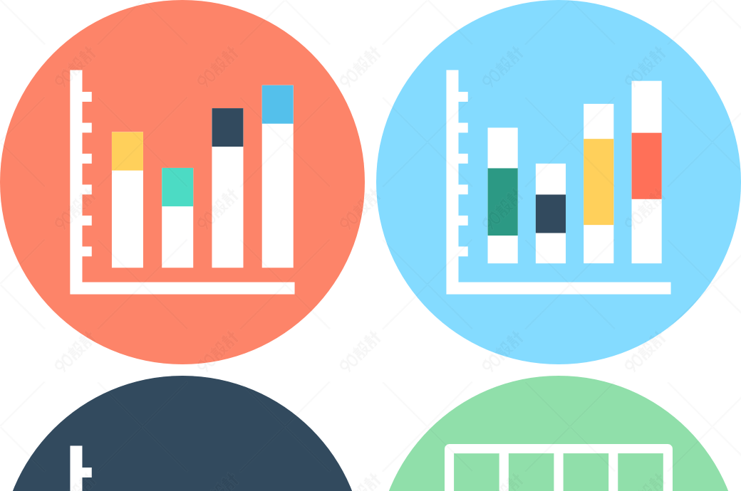 财务工作分析报告图标icon【免抠元素PNG】-90设计网