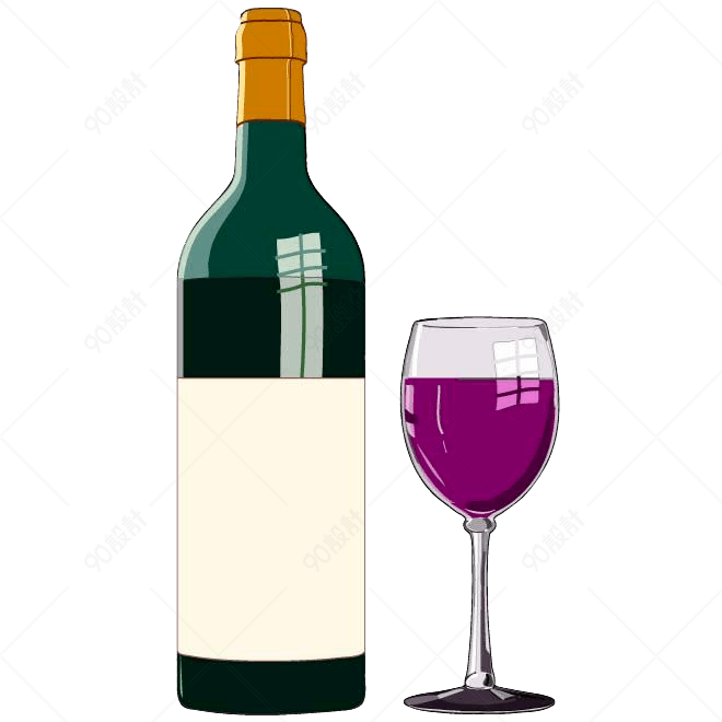 卡通红酒【免抠元素PNG】-90设计网
