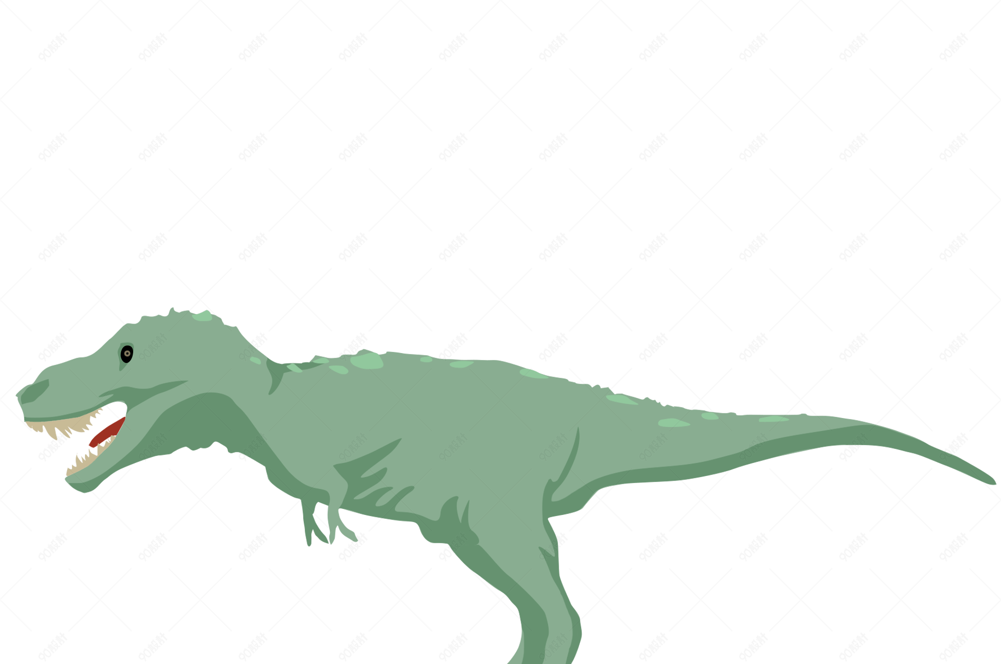 恐龙霸王龙卡通手绘高清矢量【免抠元素PNG】-90设计网