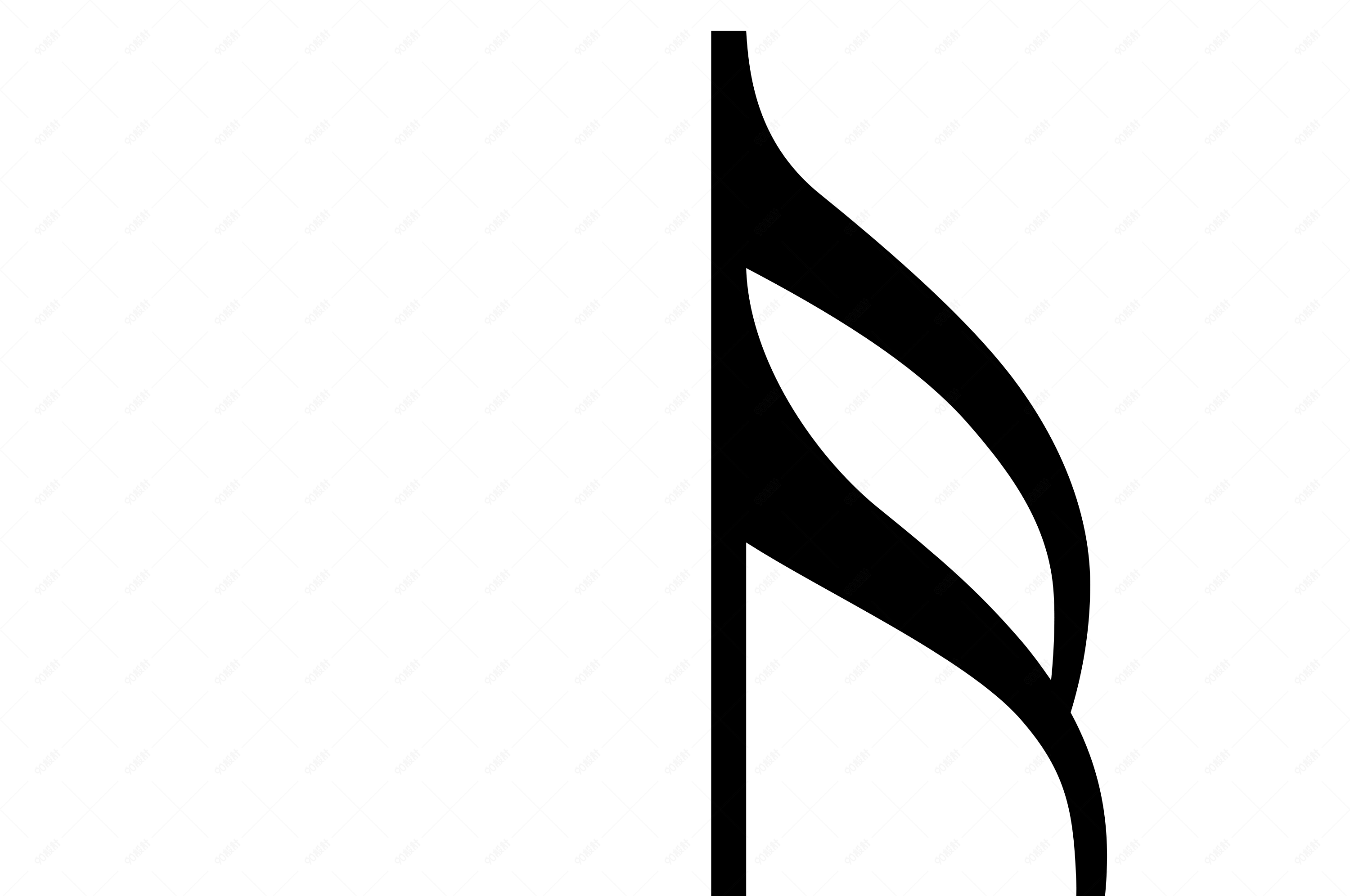 音乐符号五线谱平面图案【免抠元素PNG】-90设计网