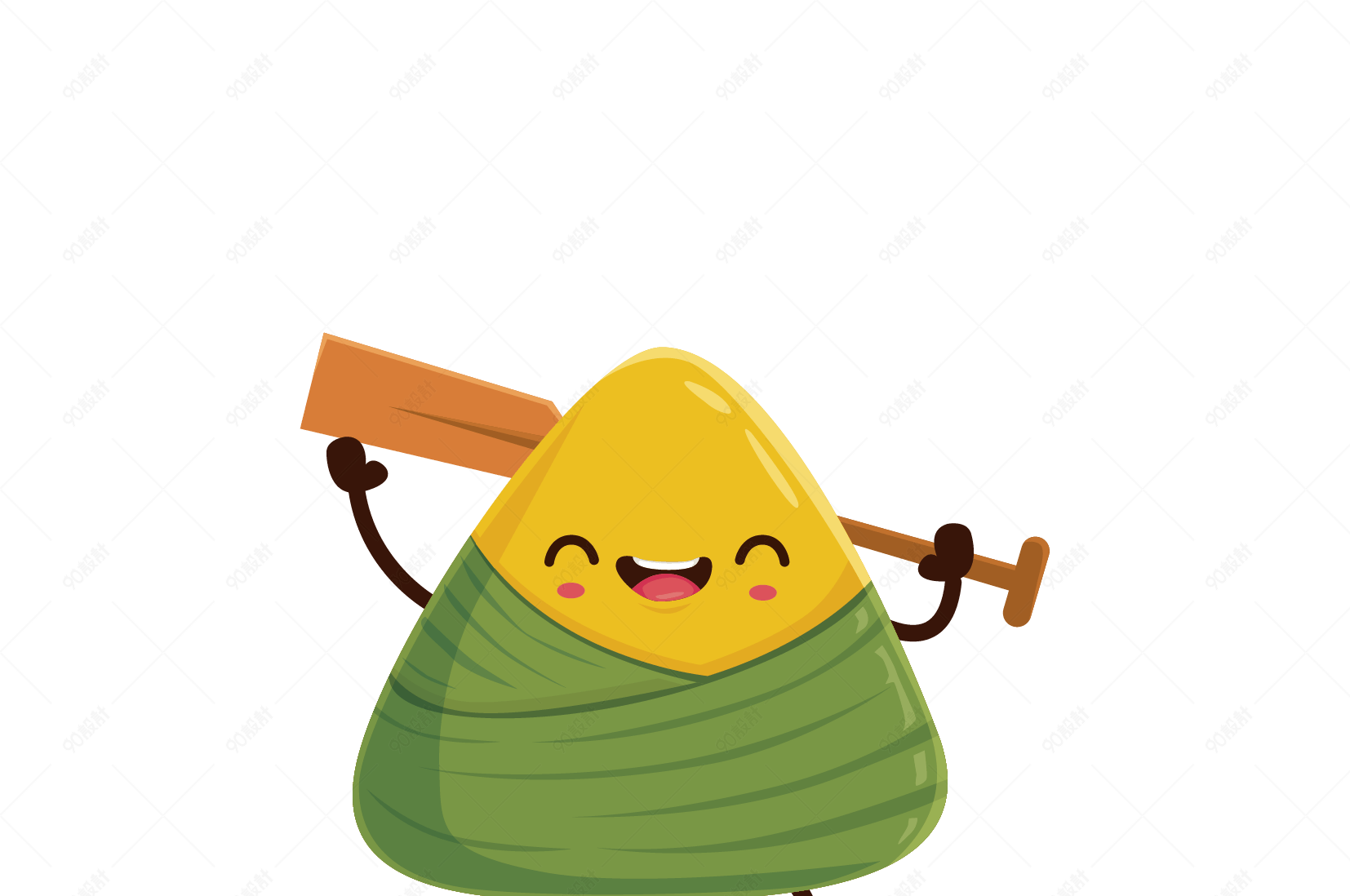 手绘粽子卡通形象下载【免抠元素PNG】-90设计网